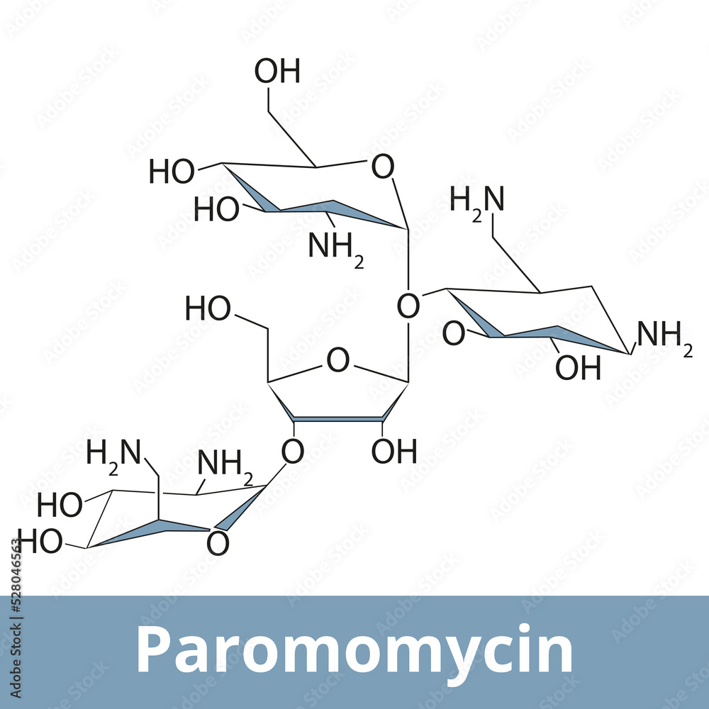Paromomycin. An antimicrobial used to treat parasitic infections ...