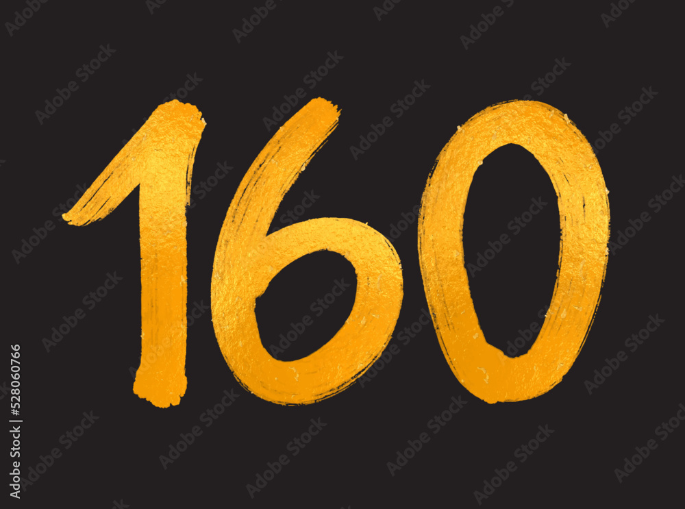 160 Number logo vector illustration, 160 Years Anniversary Celebration ...