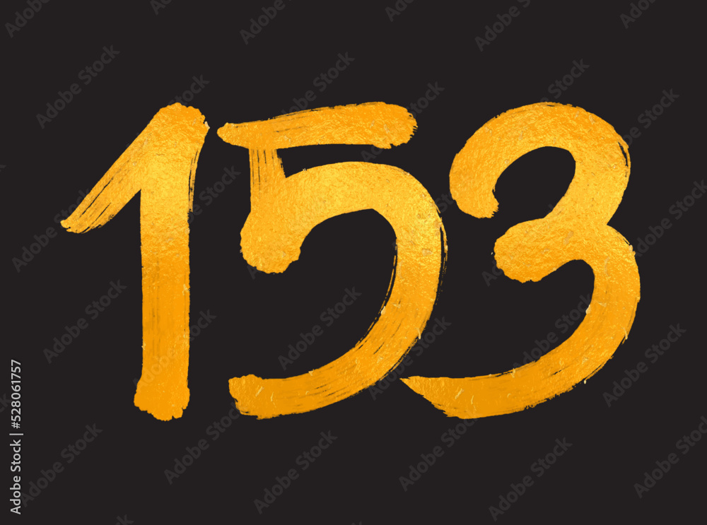 153 Number logo vector illustration, 153 Years Anniversary Celebration ...