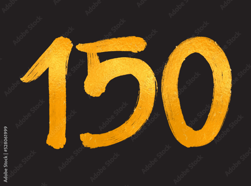 150 Number logo vector illustration, 150 Years Anniversary Celebration ...