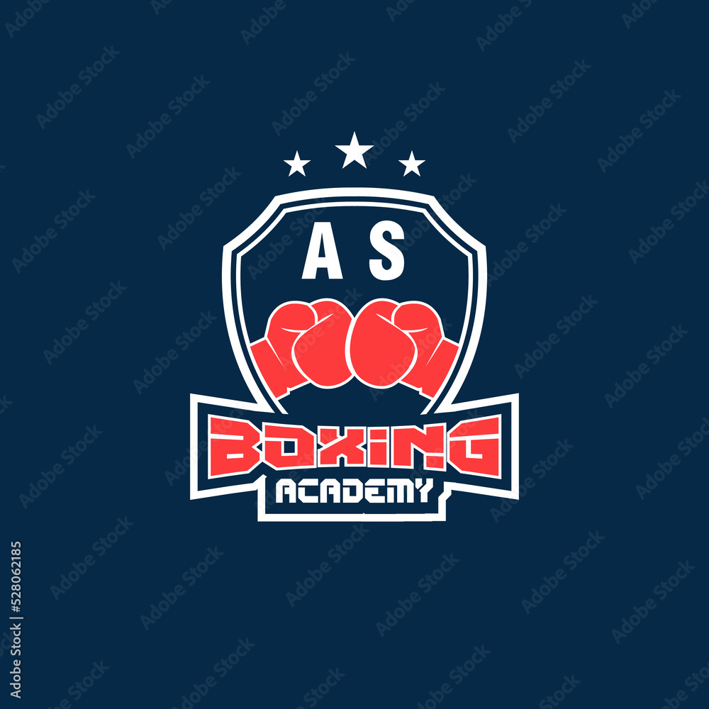 Initial AS Boxing Logo designs, themes, vector, templates and ...