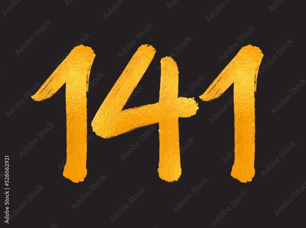 141 Number logo vector illustration, 141 Years Anniversary Celebration ...