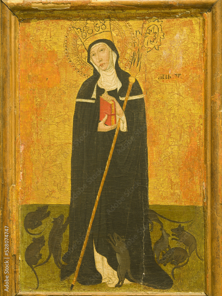 Santa Gertrudis de Nivelle (c.1455-1459) , Joan Rosat (Rosató),temple sobre tabla.Museo ...