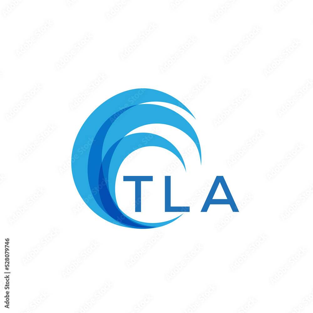 TLA letter logo. TLA blue image on white background. TLA Monogram logo ...