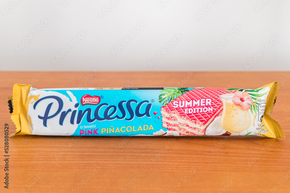 Foto de Pruszcz Gdanski, Poland - July 5, 2022: Nestle princessa summer ...