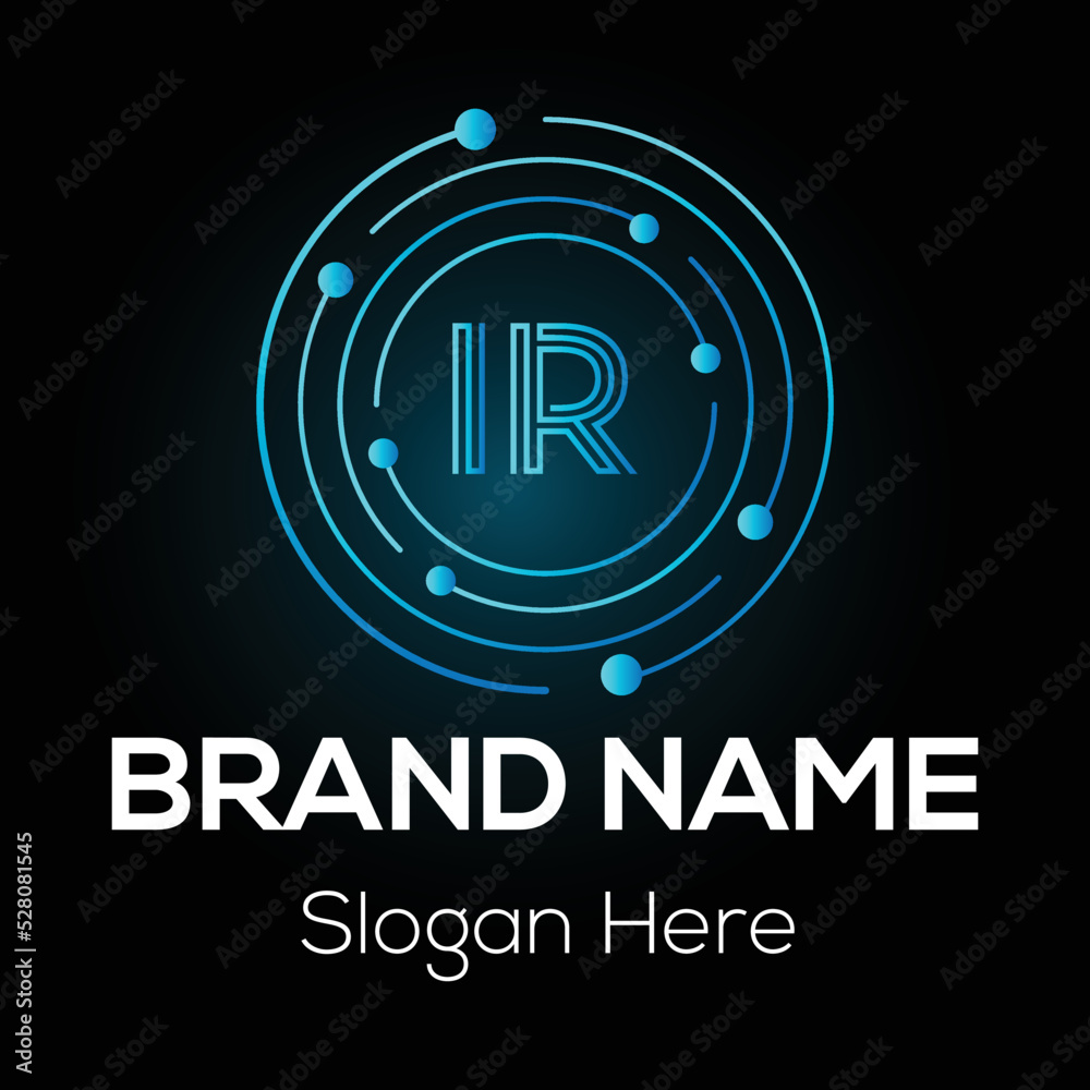 Abstract IR letter modern initial lettermarks logo design Stock Vector ...
