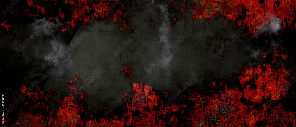 Abstract dark red vignette apocalyptic scene background, mysterious ...