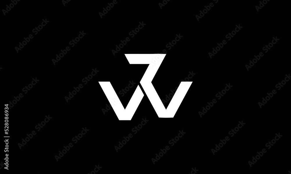 Initial based clean and minimal letter. WR RW WP logo creative fonts ...