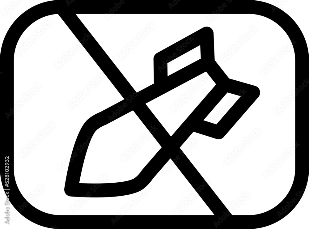 monoline Bomb vector logo icon. Sticker sign stop war or for peace ...