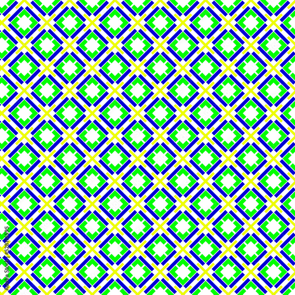 Geometric Green Blue Texture Square Shape Textile Tiles Interior Design ...