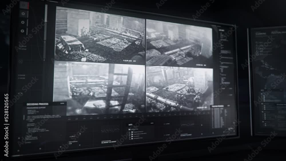 Commanders look at the infantry soldiers fighting in a war through a ...