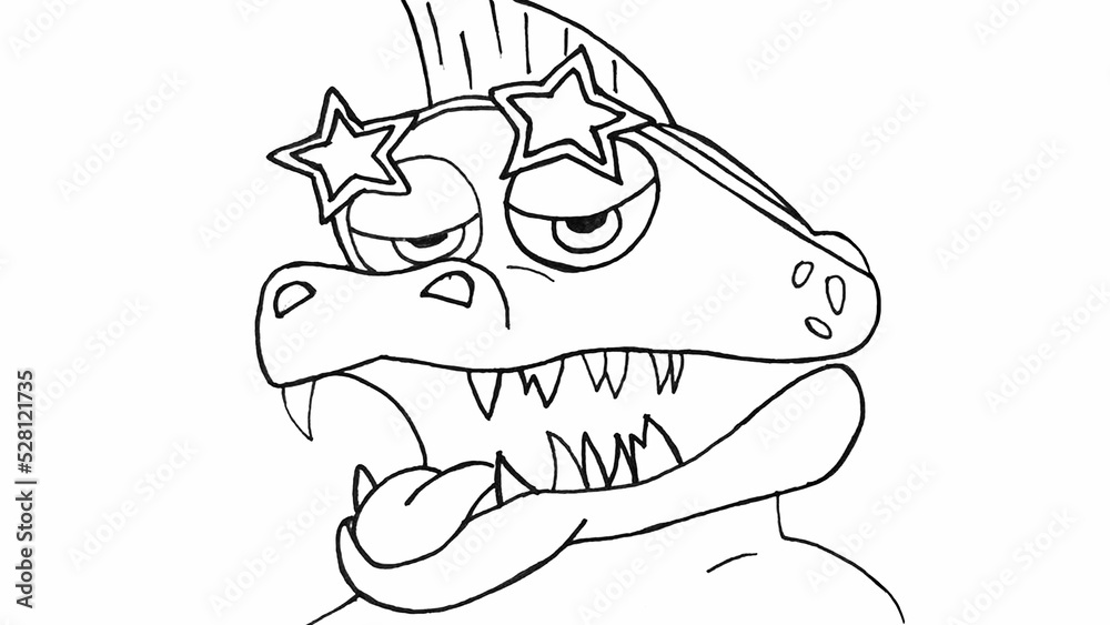 Poster Coloring Book Drawing Monty from FNaF – Wall Art | UkPosters
