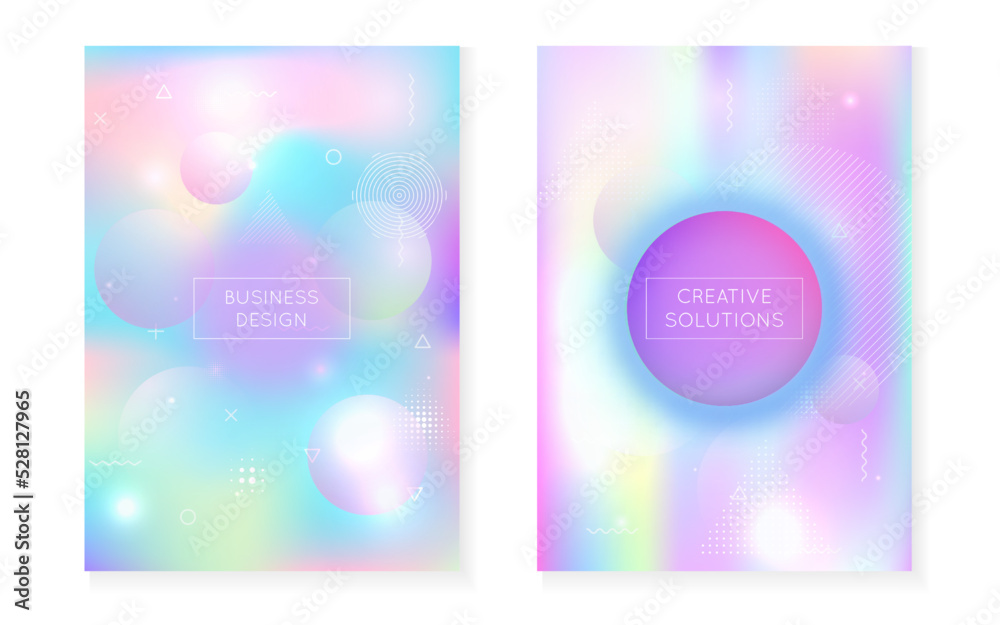 Minimal Background. Science Flyer. Shiny Fluorescent Elements. Violet ...