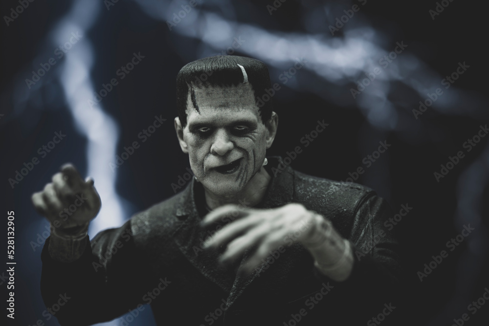 NEW YORK USA, SEPT 5 2022: Frankenstein monster looming - Neca action ...
