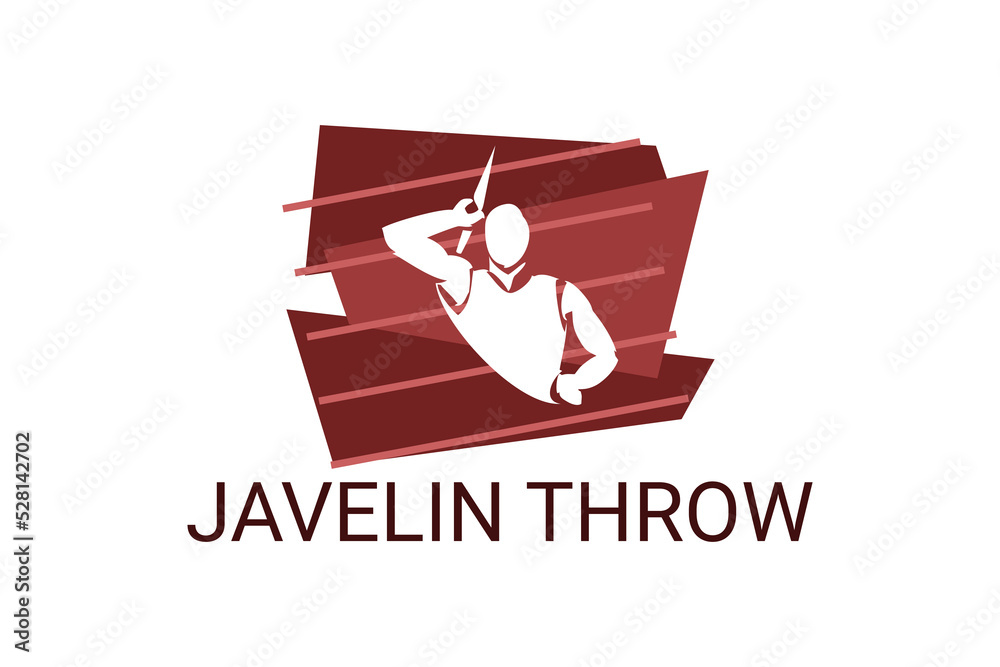 Javelin throw sport vector line icon. Javelin throw stance. sport ...