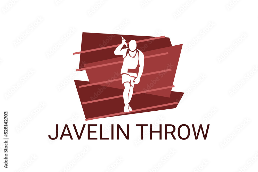 Javelin throw sport vector line icon. Javelin throw stance. sport ...