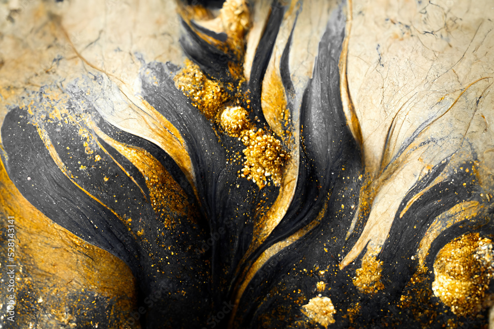 Spectacular realistic abstract backdrop of a whirlpool of black and ...