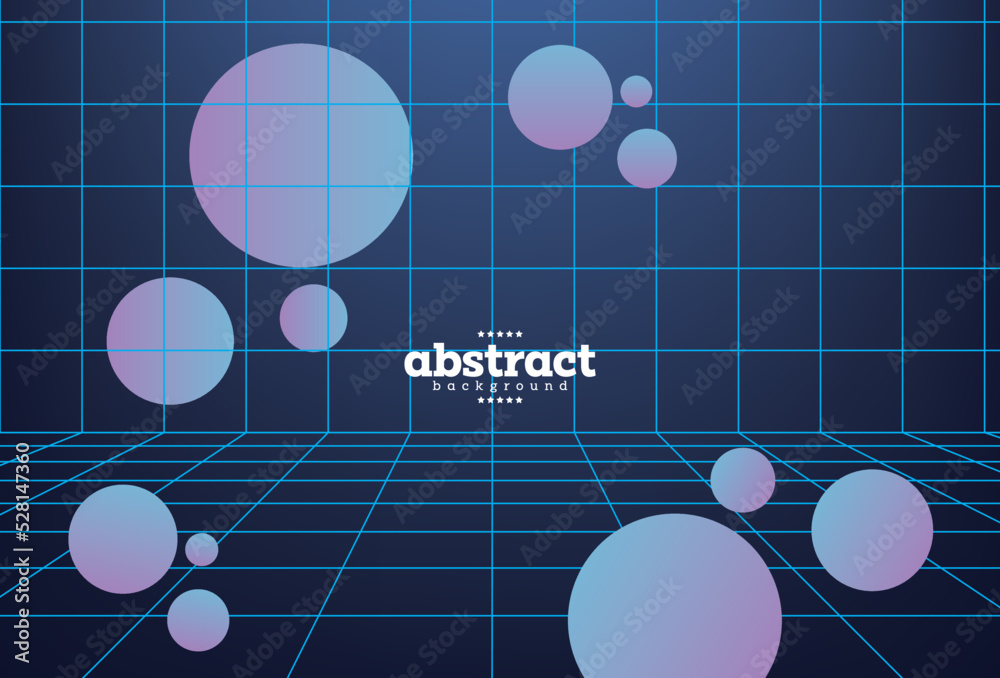 cyberpunk line grid with sphere shape data-comunication artificial ...