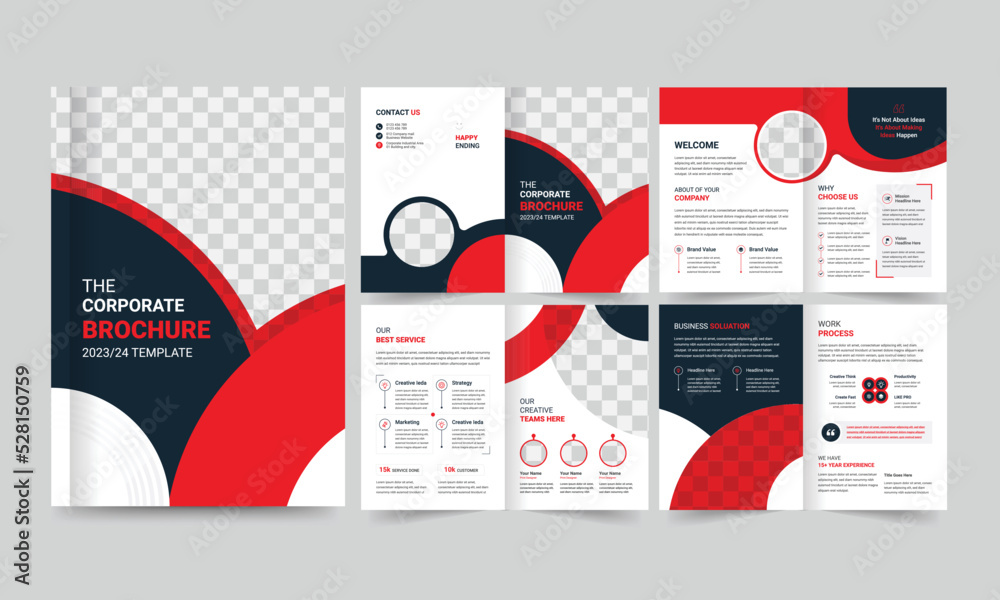 Corporate business presentation backgrounds design template and page ...