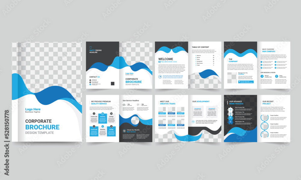 Corporate business presentation backgrounds design template and page ...