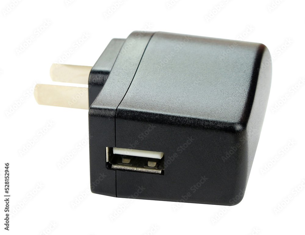 USB charger isolated on transparent background png file Stock Photo ...