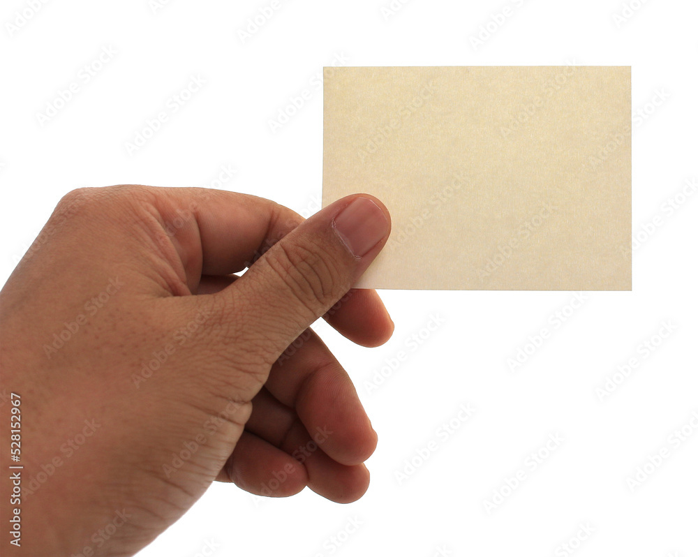 hand holding blank business name card on transparent background png ...