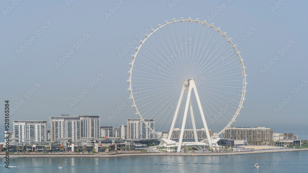 Dubai, United Arab Emirates. Amazing aerial view of the Ain Dubai and ...
