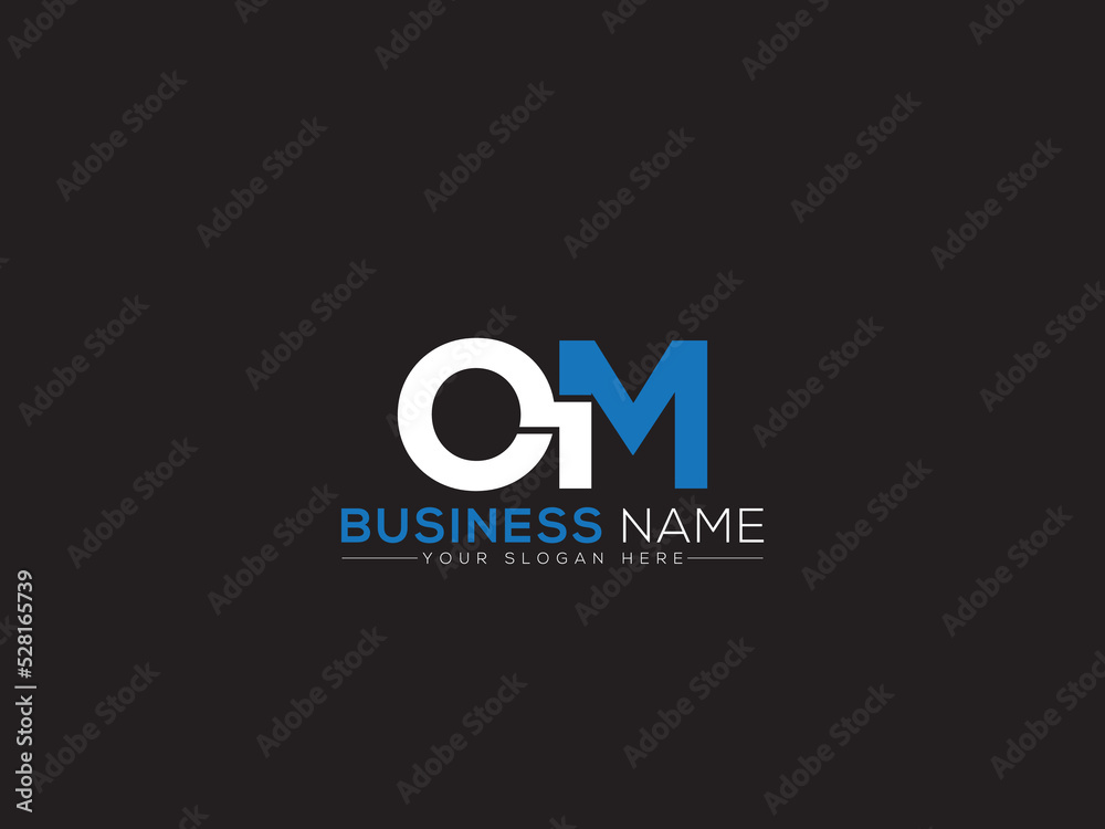 Initial OM Logo Icon, Colorful Om o&m Logo Letter Victor Image Design ...