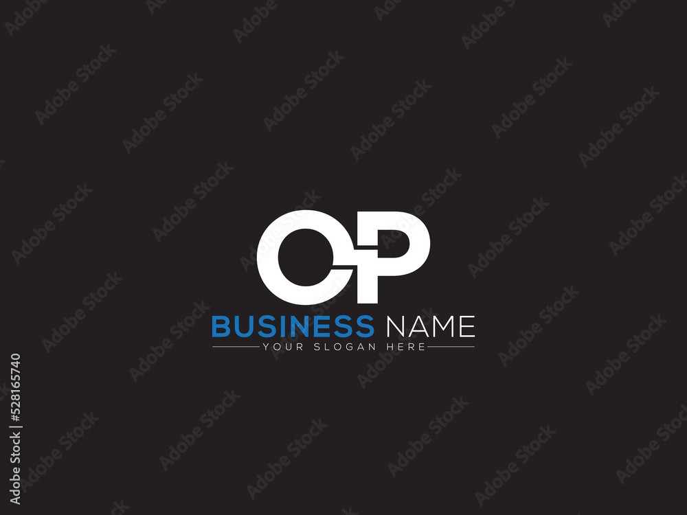 Initial OP Logo Icon, Colorful Op o&p Logo Letter Victor Image Design ...
