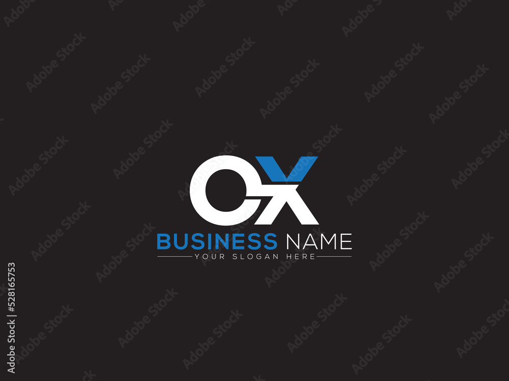 Initial OX Logo Icon, Colorful Ox o&x Logo Letter Victor Image Design ...