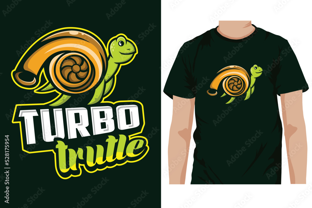 Turbo Trutle e-sports mascot logo. Tortoise t-shirt design vector ...