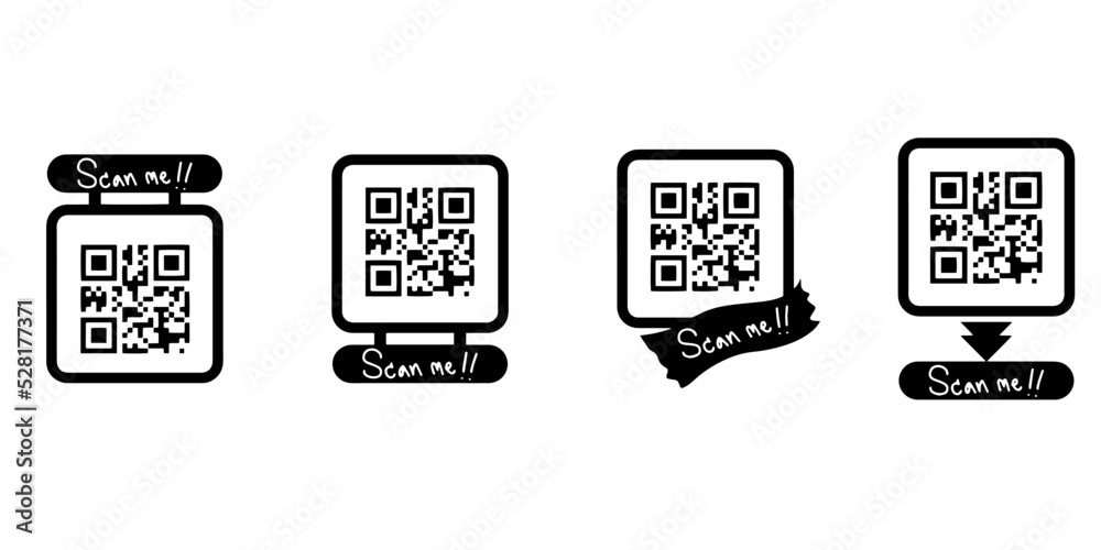 Scan QR code icon. Digital scanning qr code. QR code scan for ...