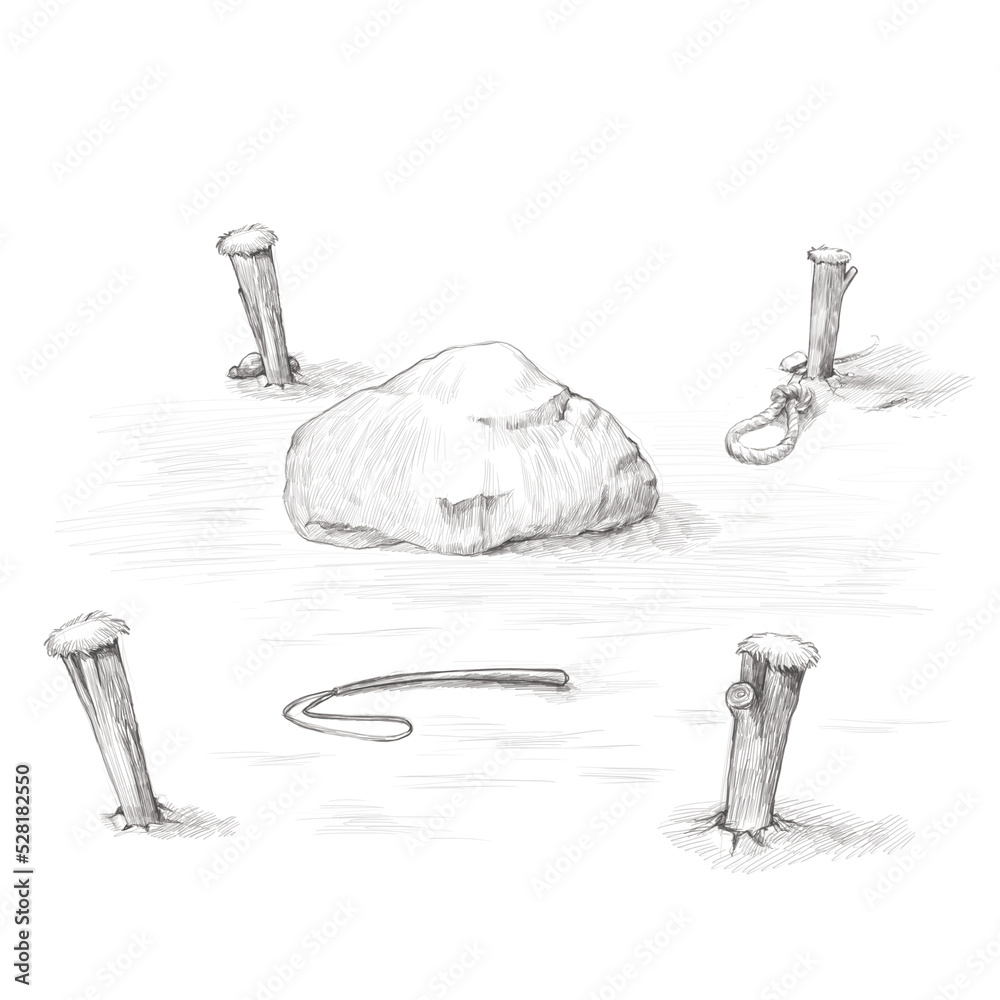 ภาพประกอบสต็อก A charcoal drawing depicting torture and persecution in ...