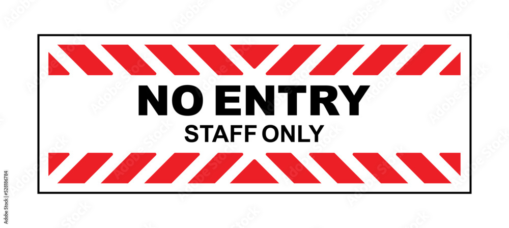 No entry sign on white background Stock Vector | Adobe Stock
