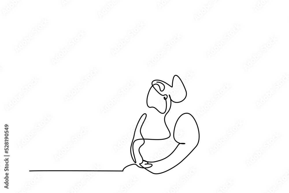 fat sad depressed obese woman sitting and thinking Stock Vector | Adobe ...