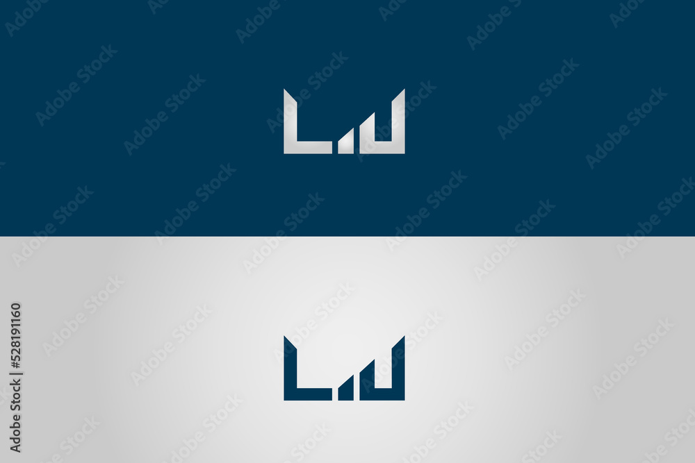 luxury logo design with building symbols that look like letters l and u ...