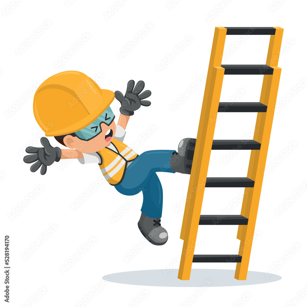 Occupational accident of a fall from a ladder of an industrial ...