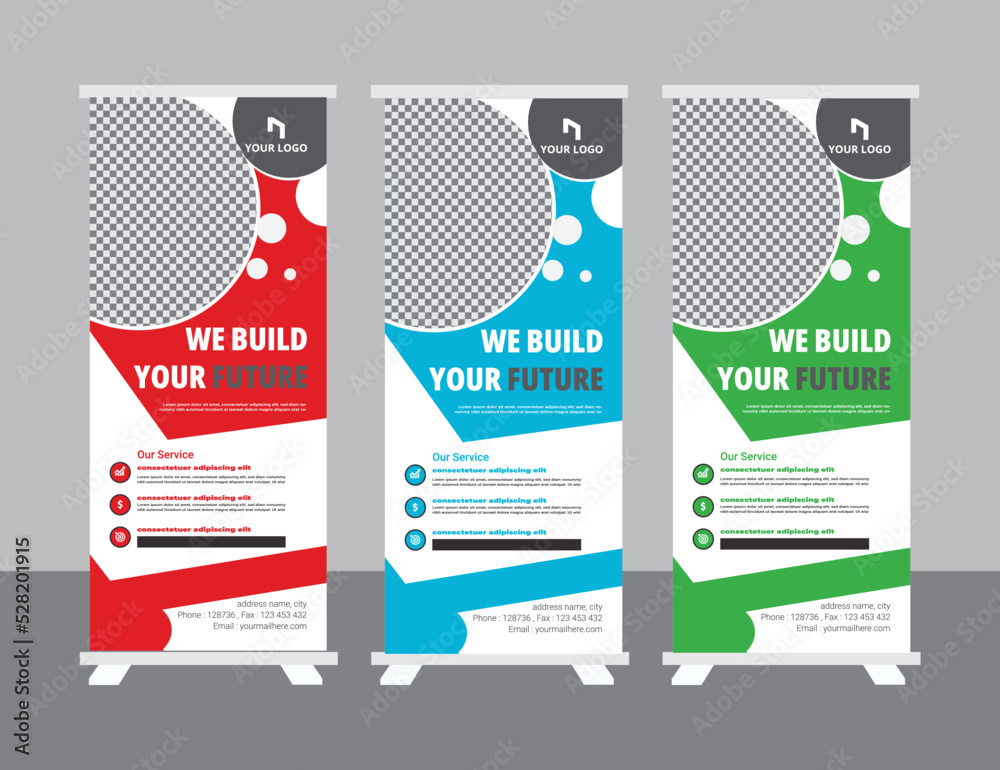 Roll up banner design template modern xbanner rull up design golf ...