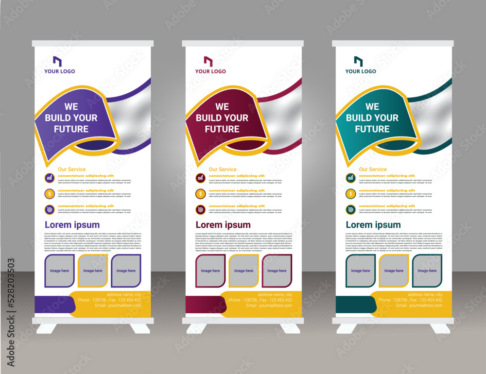 Roll up banner design template modern xbanner rull up design golf ...