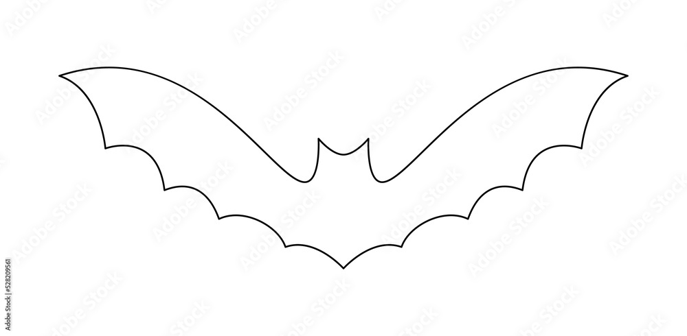 Coloring page with Bat for kids Stock Vector | Adobe Stock