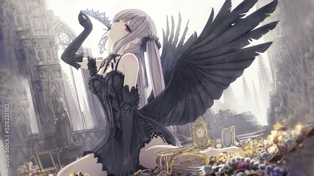 Crow Girl Stock Illustration Adobe Stock