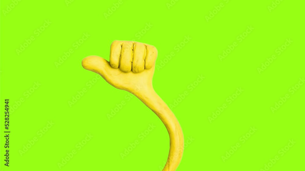 Thumbs up.Hand gestures animation of moving hand like and ok. Isolated ...