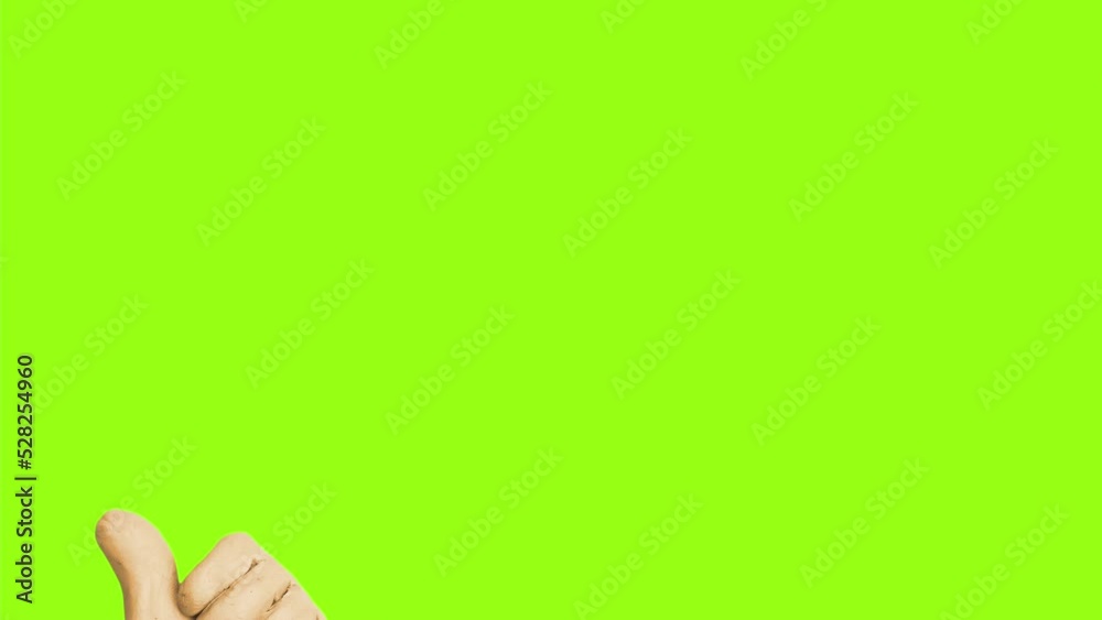 Thumbs up.Hand gestures animation of moving hand like and ok. Isolated ...