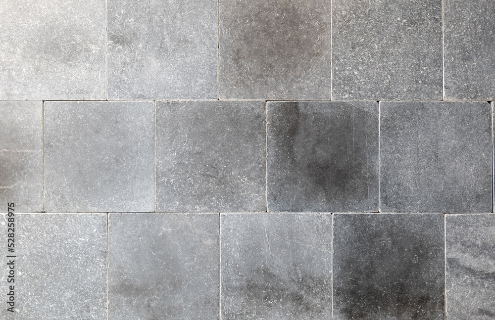 Simple heavy light grey square tile raw brick wall surface structure ...