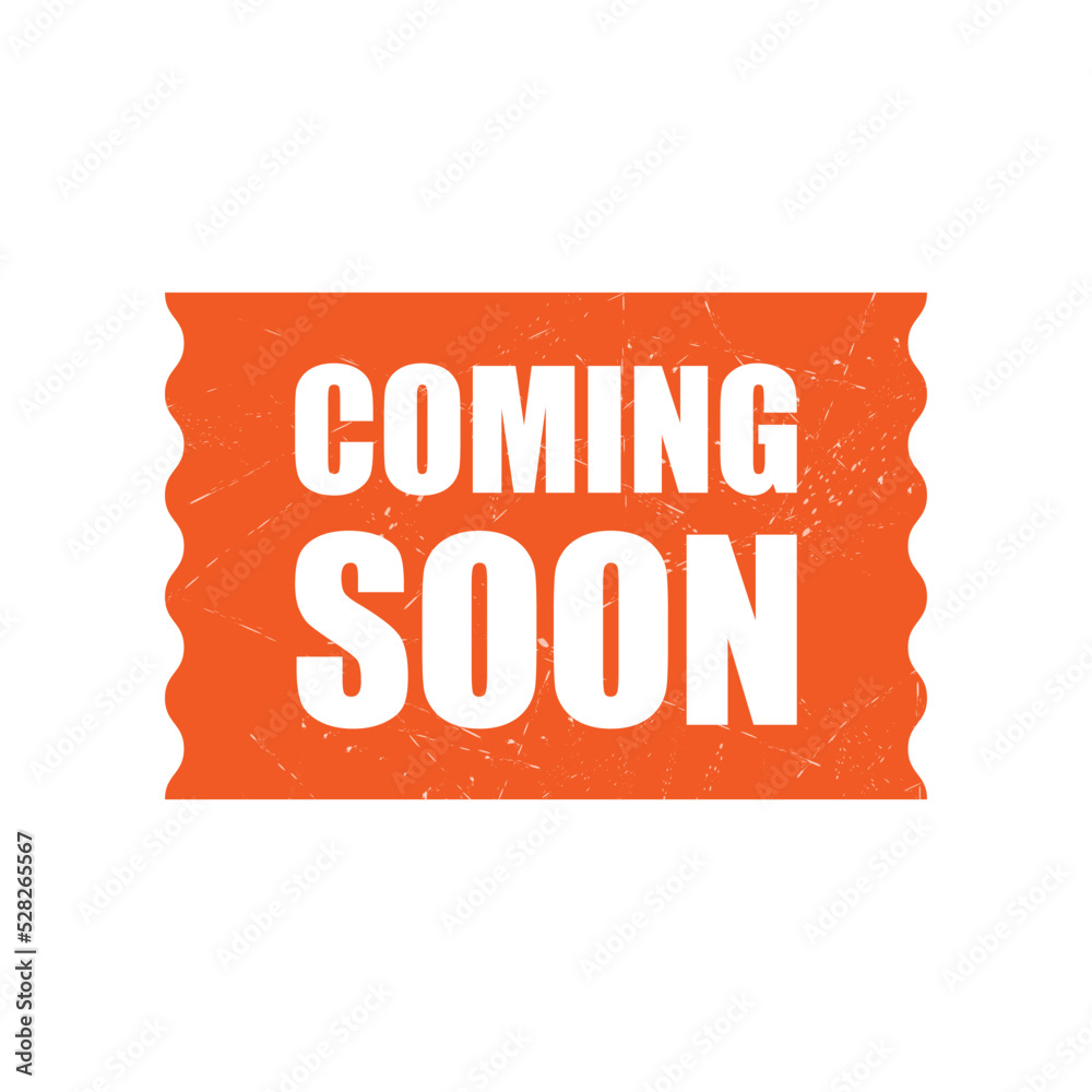 Coming soon stamp with grunge effect for media and documents. Coming ...