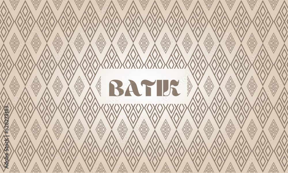 Simple background with Batik patterns. Stock Vector | Adobe Stock