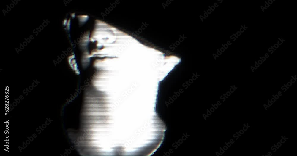 Vidéo Stock 3D statue model with glitch and looped animation. Concept ...