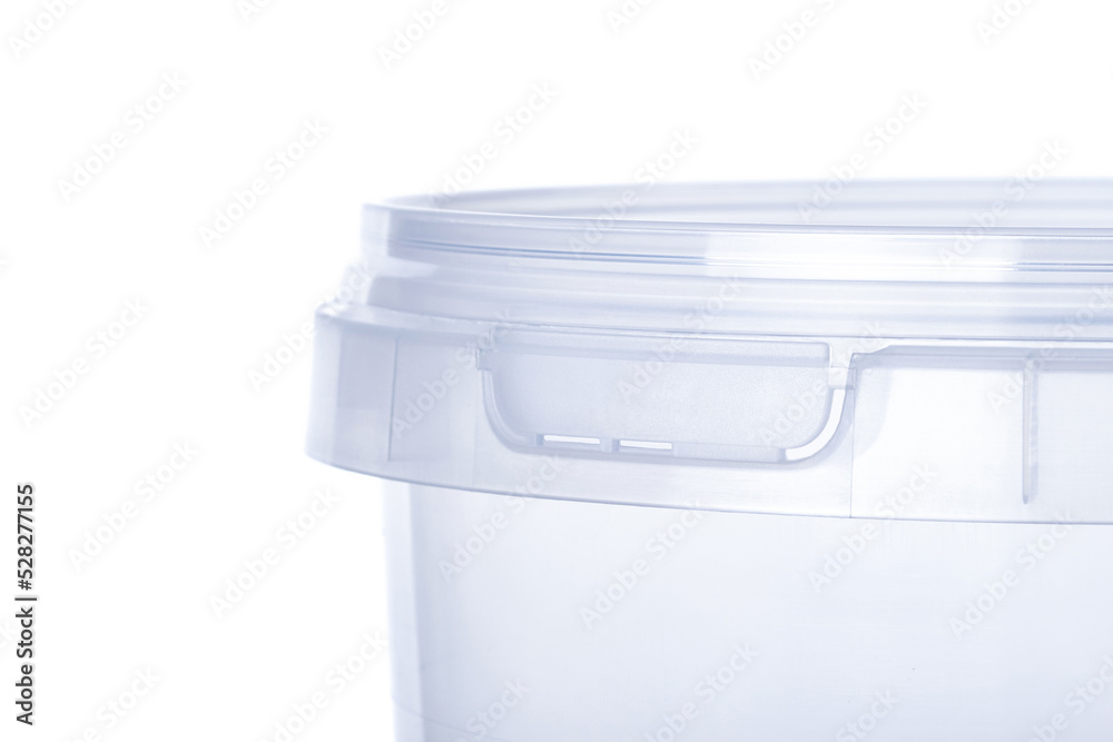 Transparent plastic bucket with transparent lid - 2200 ml, plastic ...