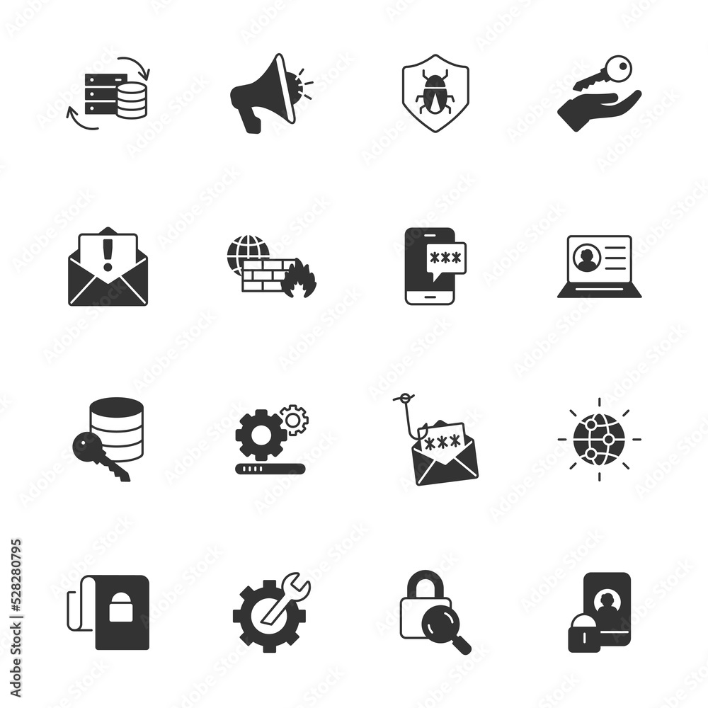 Cybersecurity icons set . Cybersecurity pack symbol vector elements for ...