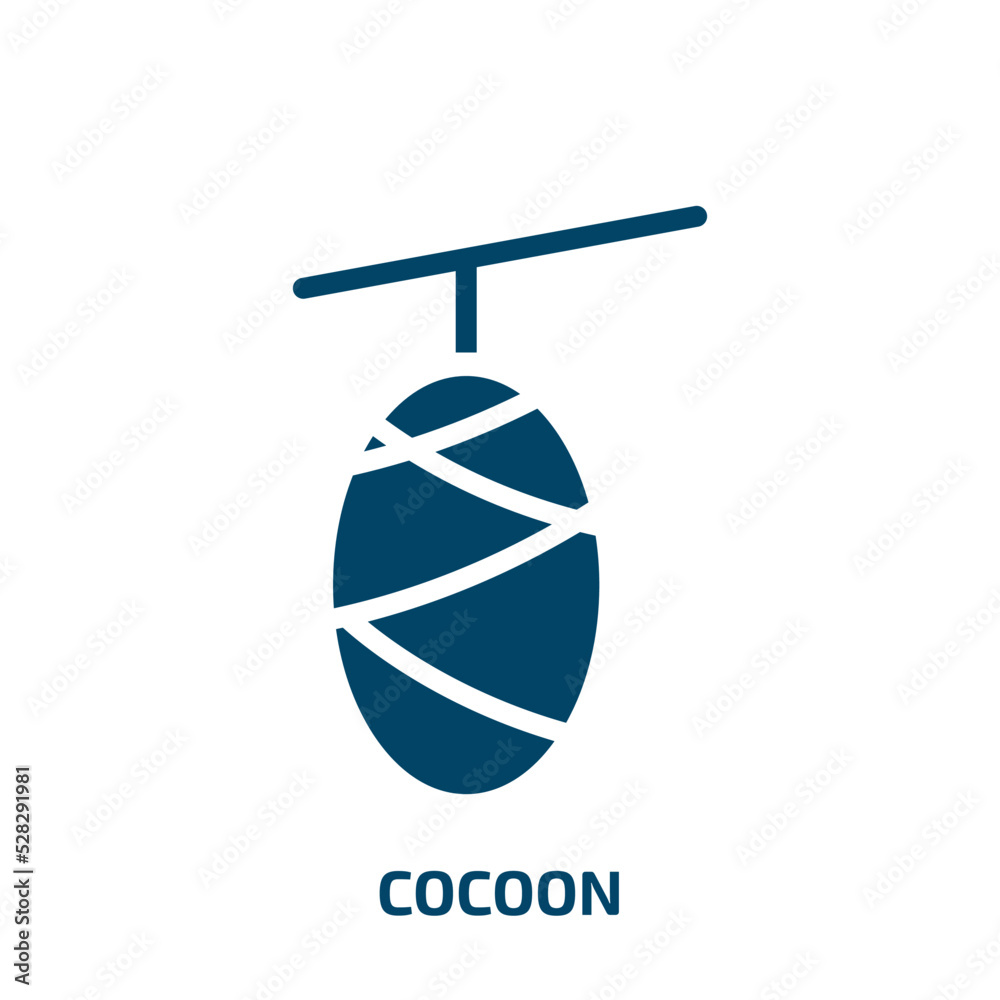 cocoon vector icon. cocoon, natural, nature filled icons from flat ...